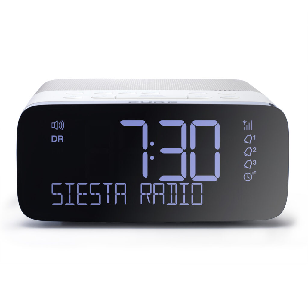 Pure Siesta Rise bedside DAB+ Clock Radio - AV World - Auckland HiFi Store