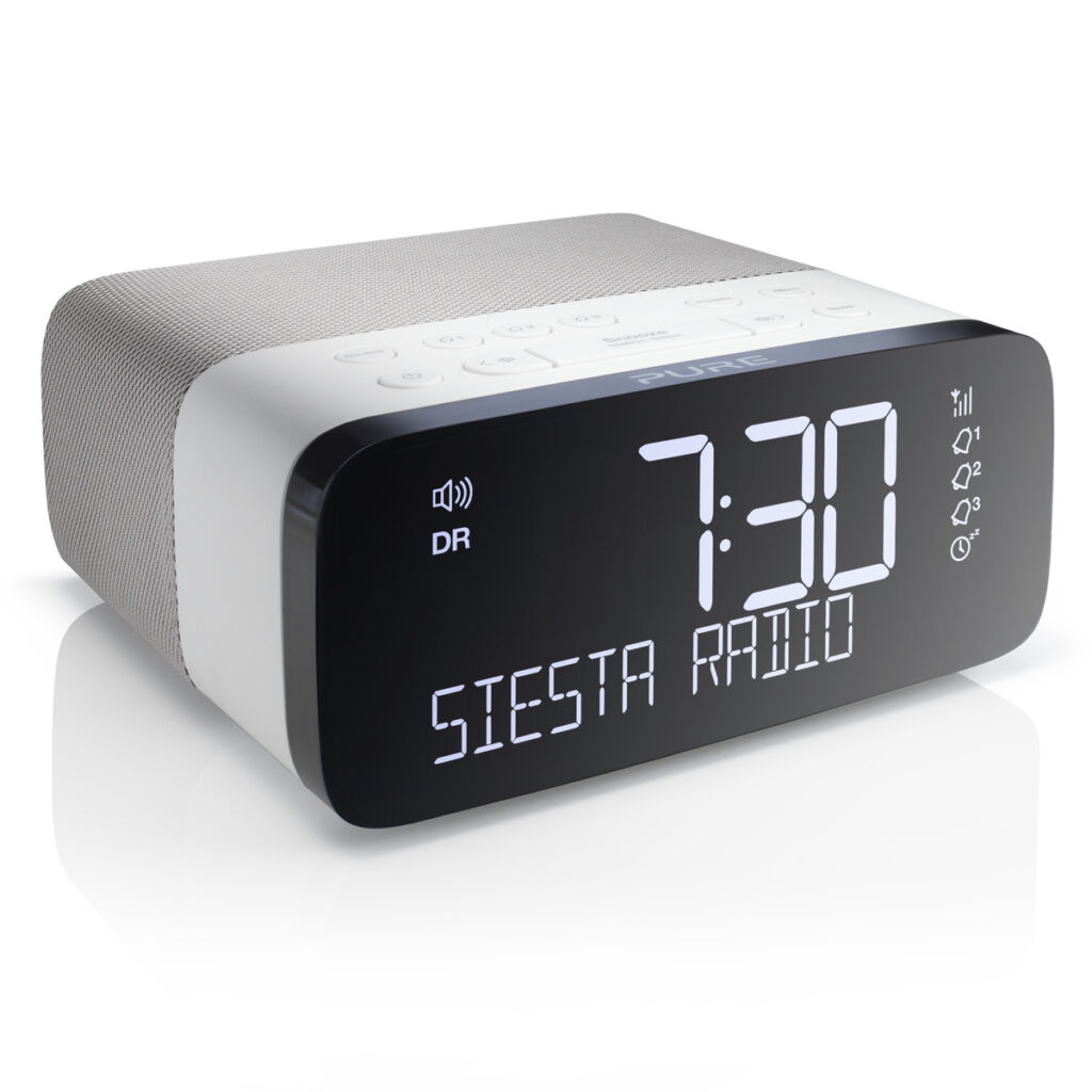 Pure Siesta Rise bedside DAB+ Clock Radio - AV World - Auckland HiFi Store