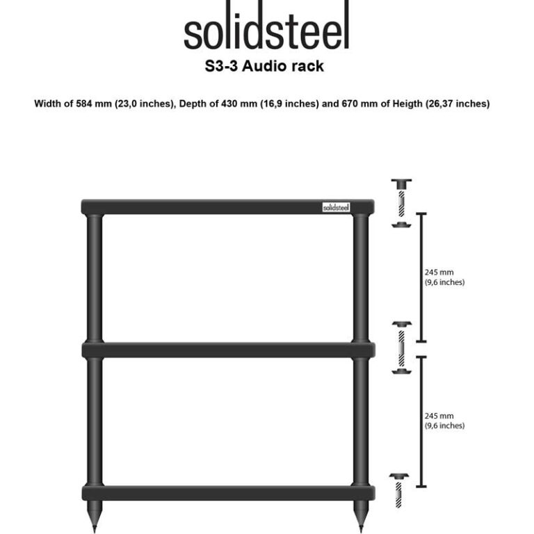 Solidsteel S3 Series Audio Rack - AV World - Auckland HiFi Store
