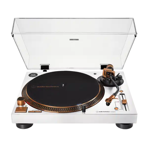 Audio-Technica AT-LP120XBT-USB White & Bronze Direct Drive Turntable ...